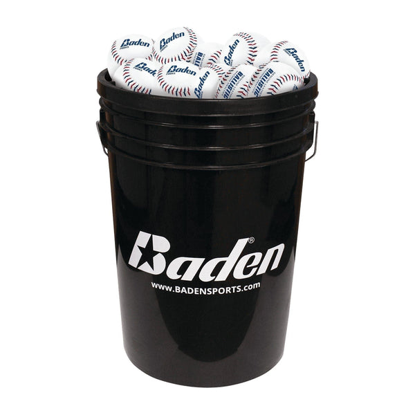 Baden Ballistic Pitching Machine Baseballs & One Ball Bucket (3 Dozen ...