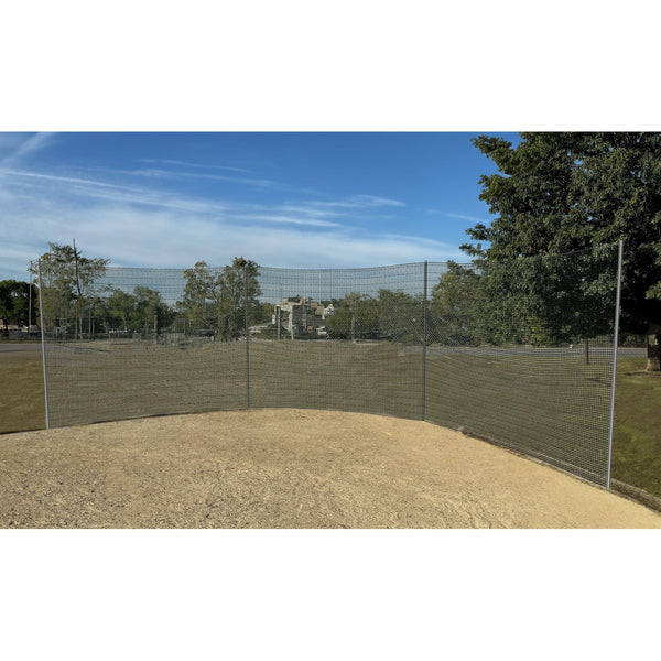 Bison 25’ Straight PE Mesh Backstop BBSBSTOP25MS – Baseball Mound Supply